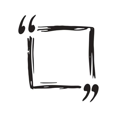 Quote Box Or Quotation Frame Hand Drawn Sketch Doodle Vector