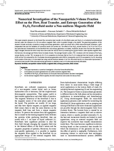 pdf numerical investigation of the nanoparticle volume fraction