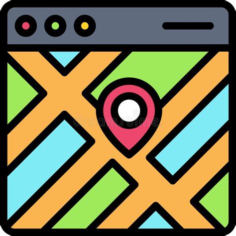 Icon Location Map And Navigation Vector Stock Vector Illustration Of
