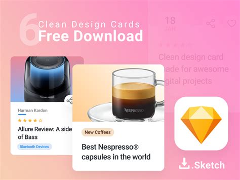 Ui Card Design Freebie Download Sketch Resource Sketch Repo