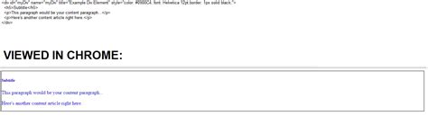 html div tags examples and usage