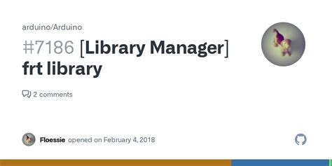 Library Manager Frt Library Issue Arduino Arduino GitHub