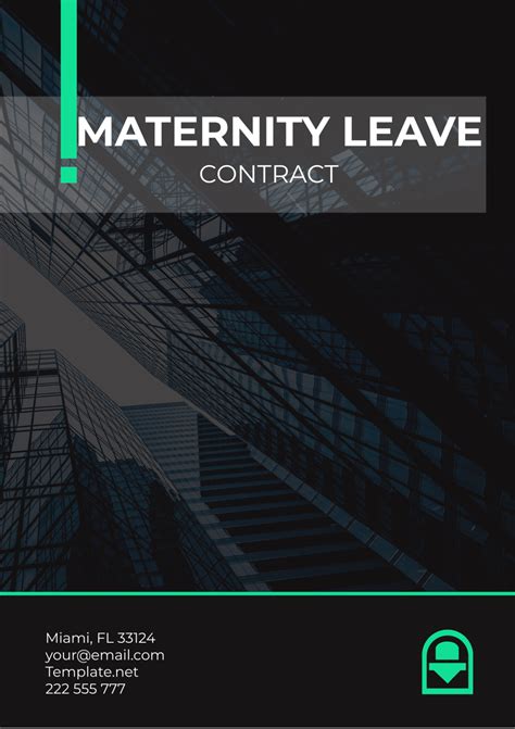 Free Maternity Leave Contract Template To Edit Online
