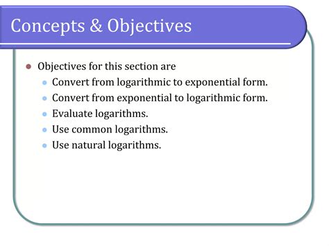 63 Logarithmic Functions Ppt