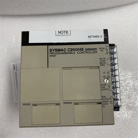 OMRON C200HS CPU21 E SYSMATIC CPU UNIT W RS232 AND AC POWER SUPPLY NEW