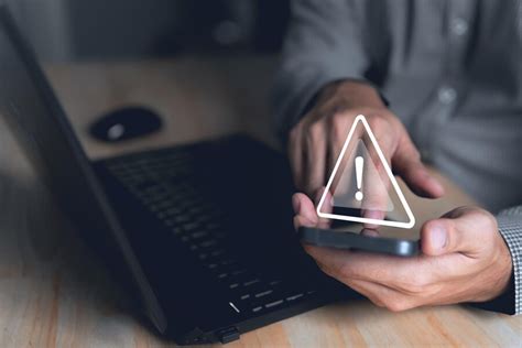 Premium Photo Computer Hack Warningsystem Hacked Warning Alert On Notebook Laptopcyber