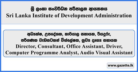 Director Consultant Office Assistant Driver Computer Programme