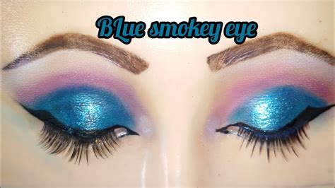 Smokey Eyes Blue Smokey Eyes Blue And Pink Makeup Youtube