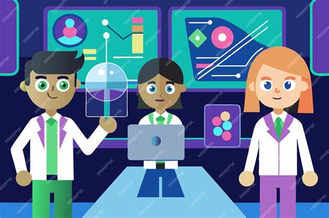 Students Using Holographic Displays For Data Visualization In The Lab