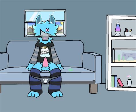 Rule 34 Accessory Anthro Aquarium Blue Body Blue Fur Blush Book