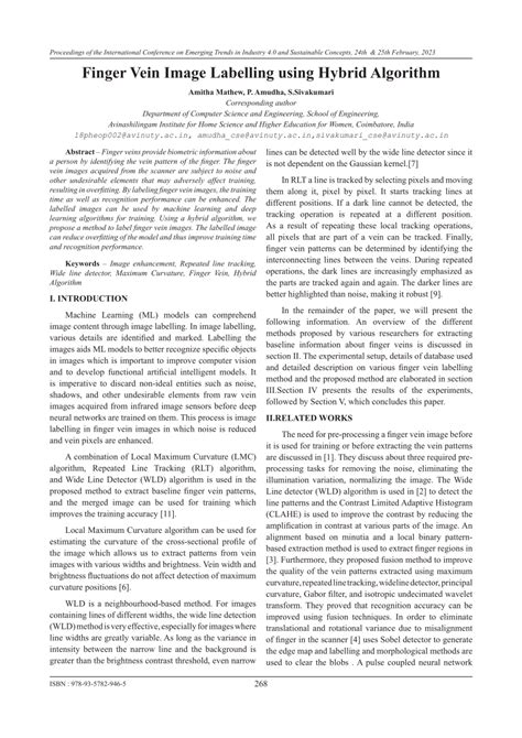 PDF Finger Vein Image Labelling Using Hybrid Algorithm