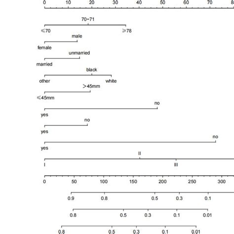 The Nomogram To Predict 1 3 5 Year Overall Survival Of Large Cell Download Scientific