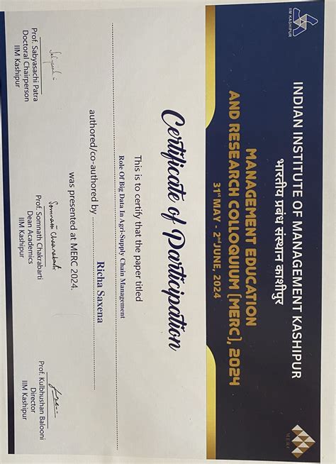 Richa Saxena On Linkedin Conference Iimkashipur Conclave