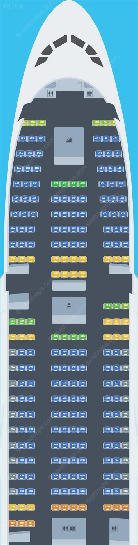Seat Map Of Emirates Airbus A380 Aircraft