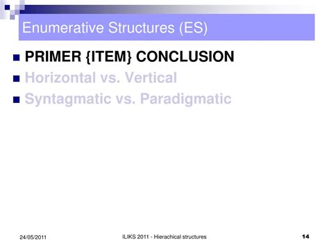 Ppt From Enumerative Structures In Texts Towards Hierarchical