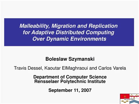 Ppt Malleability Migration And Replication For Adaptive Distributed Computing Powerpoint