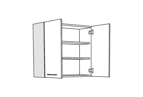 Кухненски шкаф горен с две врати In Mdf V80 кашмир гланц • Модулна кухня In Mdf кашмир гланц