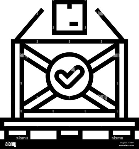 Packaging Solutions Logistic Manager Line Icon Vector Illustration