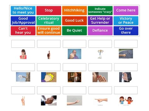 Gestures Match The Pic Match Up