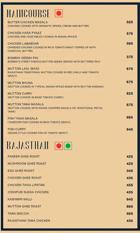 menu of tarkash jagatpura jaipur