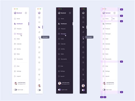 Side Menu Design By Caglar Cebeci On Dribbble