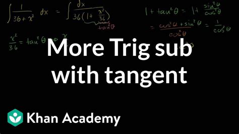 Integrals Trig Substitution 2 Youtube