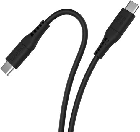 Promate 60W Power Delivery Ultra Fast USB C Soft Silicon Cable Fast Charging USB C To Type C