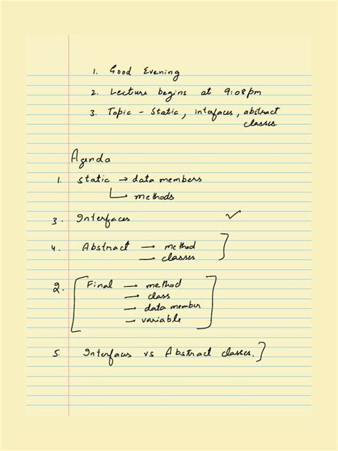 Interface Abstract Class And Static Download Free Pdf Class