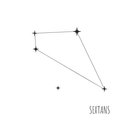 Premium Vector Constellation Sextans Scheme Doodle Sketch Linear Icon Of All 88 Constellations Set