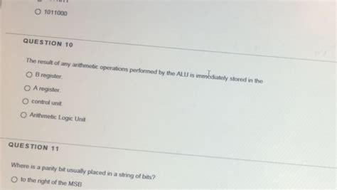 Solved The Result Of Any Arithmetic Operations Performed By