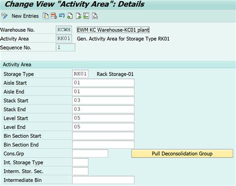 Activity Area In Extended Warehouse Management Sap Community