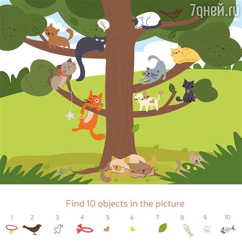 Развивающая игра «Найди спрятанные на картинке предметы