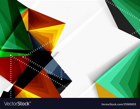 Low Poly Style 3d Triangle Line Royalty Free Vector Image