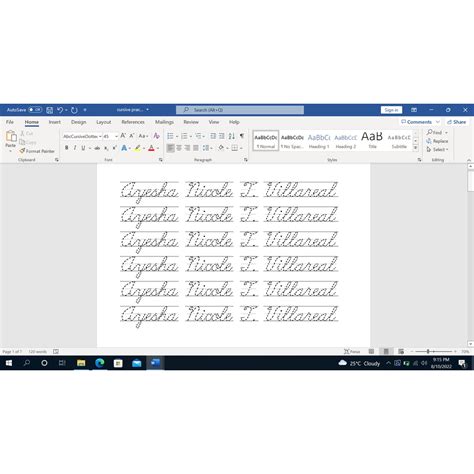 CURSIVE NAME TRACING PERSONALIZED NAME TRACING FOR GRADE 2 Shopee Philippines