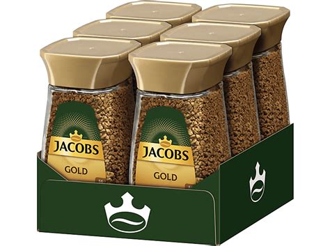 JACOBS Gold 6 x 100 g Gläser löslicher Kaffee (In heißem Wasser ...