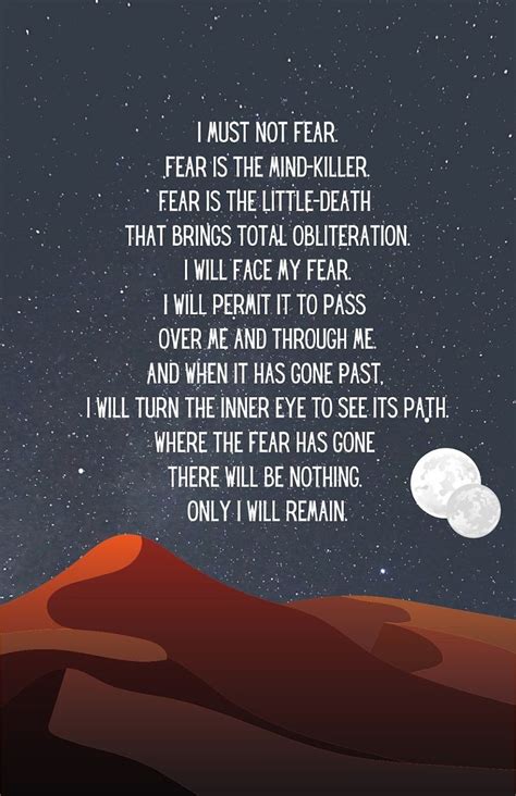 I Must Not Fear Dune Quote