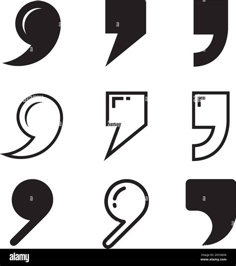 Comma Symbol Icon Illustration Element Design Stock Vector Image And Art Alamy