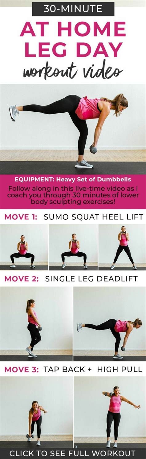 30 Minute Leg Day Workout For Women Video Nml In 2025 Leg Day