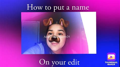 How To Put A Name On Your Edits YouTube