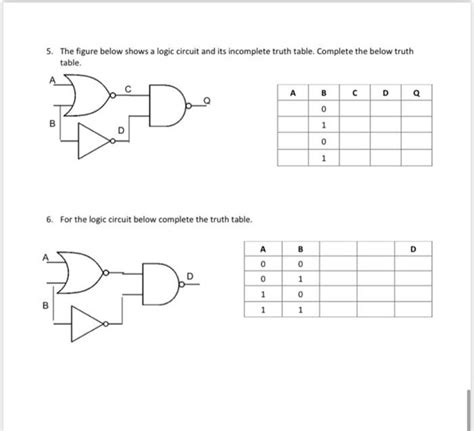 Solved Hw Logic Gate Worksheet 1 A Logic Circuit Has Two Inputs Being X 1 Answer