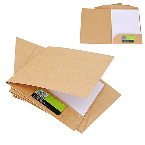 20pcs A4 File Folder Kraft Paper Presentation Fold Grandado