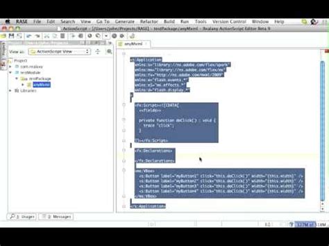 Realaxy Action Script Editor Work With MXML YouTube