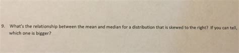 Solved What S The Relationship Between The Mean And Median Chegg Com