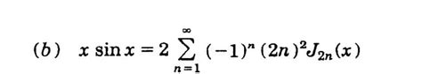 solved b xsinx 2∑n 1∞ −1 n 2n 2j2n x