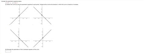 Solved Consider The Parametric Equations Below X 5t 1