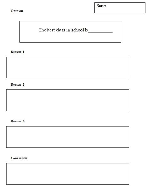 Common Core Opinion Writing Graphic Organizer K 5 Technology Lab