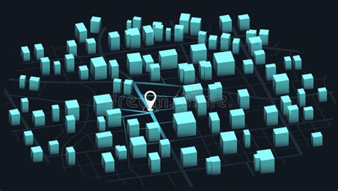 Isometric Smart City Concept Detailed View Of City From Above View From Above The Map