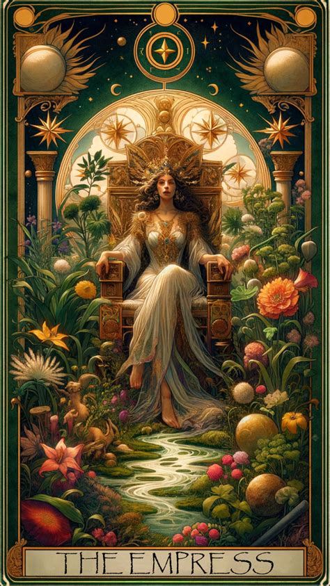 The Empress Card Phone Wallpaper Tarot Cards Art Tarot Art Empress Tarot