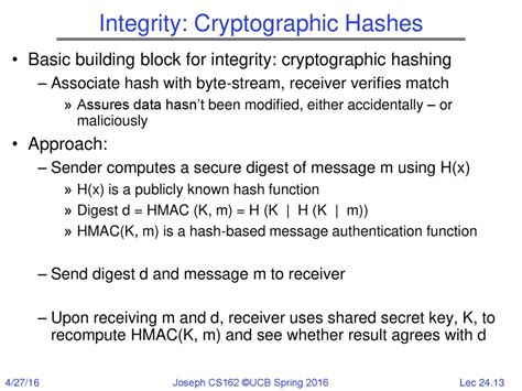 Cs162 Operating Systems And Systems Programming Lecture 24 Security