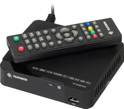 Ресивер DVB-T2 Telefunken TF-DVBT207, черный – купить в Ситилинк | 984949